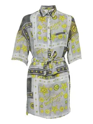 Versace Printed Tunic Top - Grey