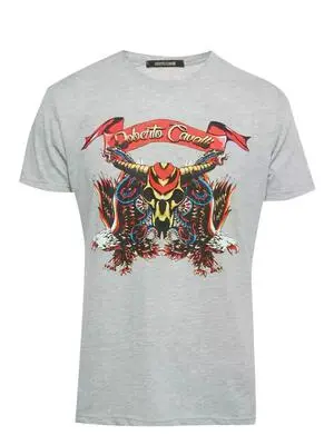 Roberto Cavalli Printed Jersey T-shirt - Grey