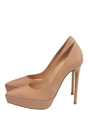 GIANVITO ROSSI Dasha Platform Leather Pumps - Neutrals