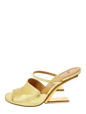 Fendi First Leather Open-toe Sandals - Gold