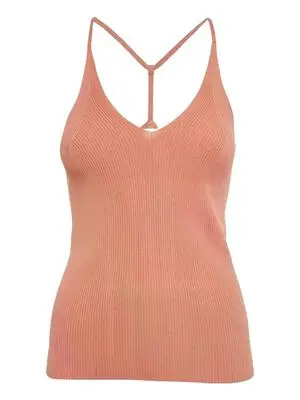Sandro Ribbed Tank Top - Orange