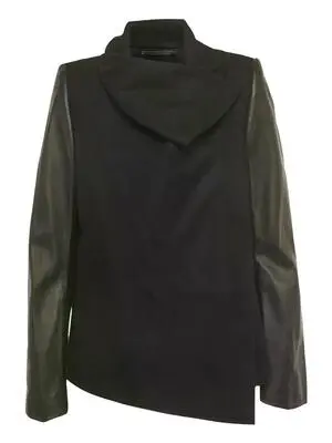 ALLSAINTS Leather-sleeves Jacket - Black
