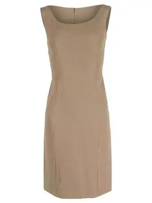 Alberta Ferretti Vintage Sleeveless Shift Dress - Neutrals
