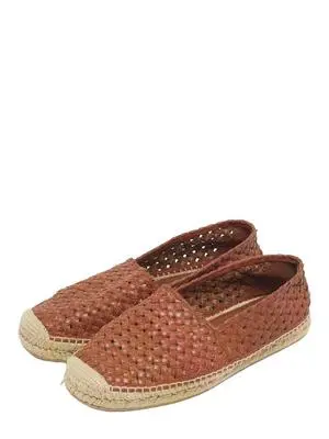 Dolce & Gabbana Woven Leather Espadrilles - Brown