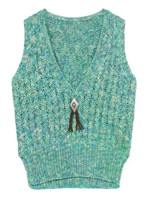 FORTELA Lizzy Knitted Vest - Green