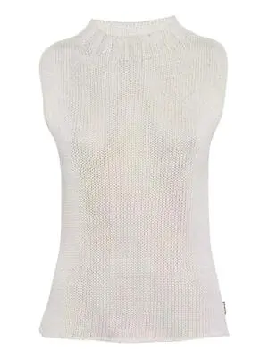 Burberry Sleeveless Knit Top - White