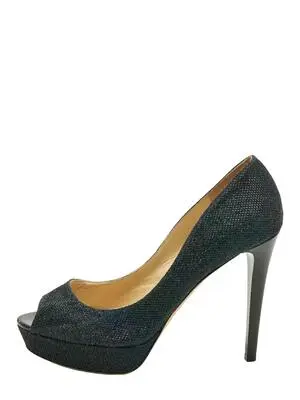 JIMMY CHOO Luna Glitter Platform Sandals - Blue