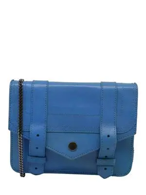 Proenza Schouler Ps1 Leather Chain Wallet - Blue