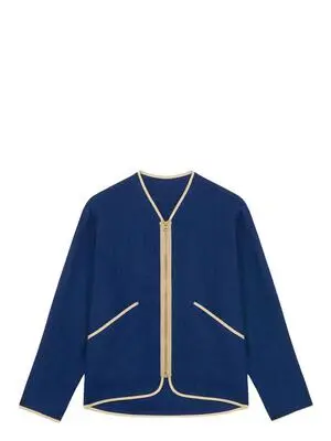 FORTELA Full-zip Wool Jacket - Blue
