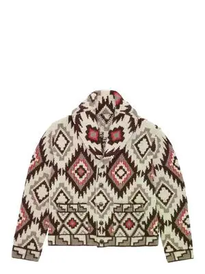 FORTELA Walter First Nations Pattern Cardigan - Neutrals