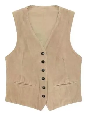 FORTELA Demi Single-breasted Vest - Neutrals