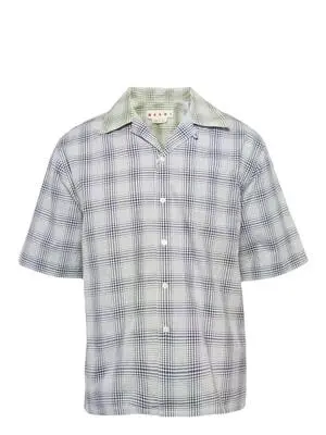 Marni Short-sleeved Plaid Shirt - Blue