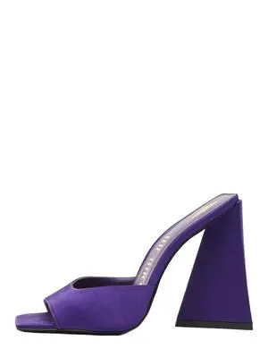 Attico Devon Square-heel Sandals - Purple
