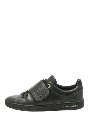 LOUIS VUITTON Leather Strap Sneakers - Black