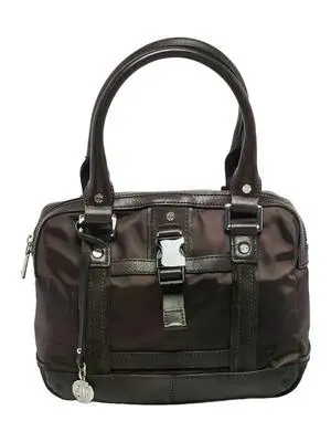 Dkny Logo-plaque Buckle Shoulder Bag - Brown