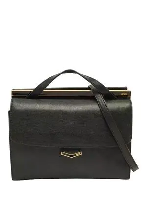 Fendi Leather Tote Bag - Black