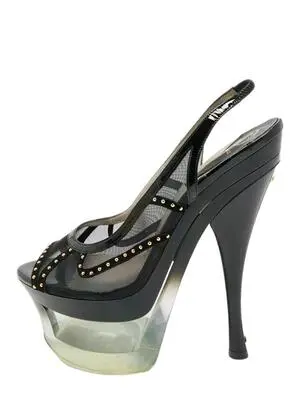 VERSACE Mesh Platform Sandals
