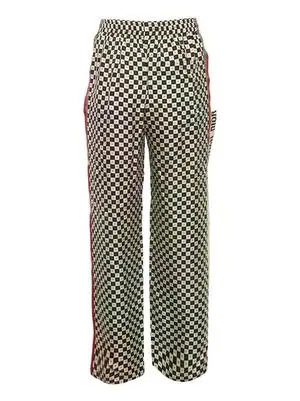 Dior Heart Checked Trousers - Black