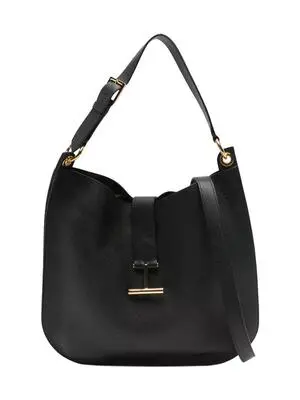 TOM FORD Tara T-bar Leather Shoulder Bag - Black