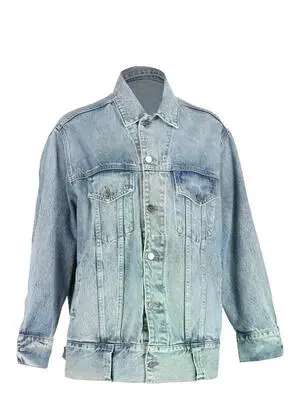 KHAITE Grizzo Button-Flap Denim Jacket