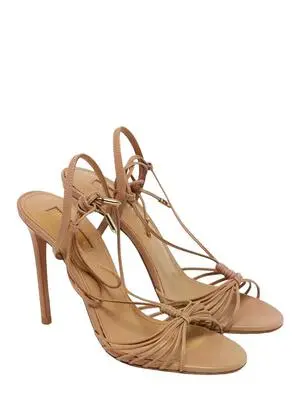 AQUAZZURA Whisper Ankle-wrap Sandals - Neutrals