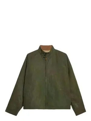 FORTELA Carol Waxed Zip-up Jacket - Green