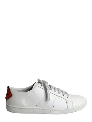 Saint Laurent Leather Sneakers - White