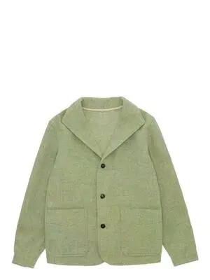 FORTELA Herringbone Patch-pocket Jacket - Green