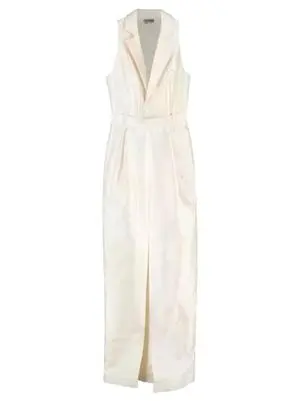 Gabriela Hearst V-neck Maxi Dress - Neutrals