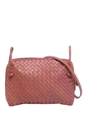 Bottega Veneta Intrecciato Leather Shoulder Bag - Pink
