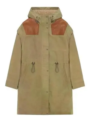 FORTELA Faith Leather-insert Parka Coat - Neutrals