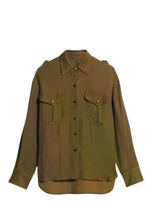FORTELA Luke Pockets Shoulder Shirt - Green