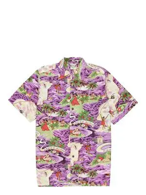 FORTELA Landofaloha Bowling-collar Shirt - Purple