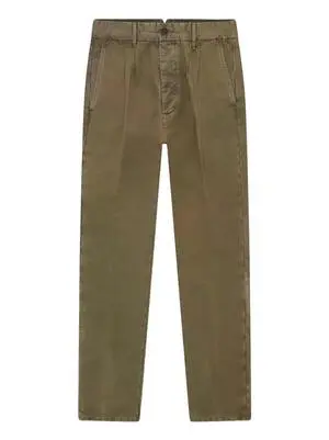 FORTELA Double-pleat Trousers - Brown