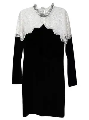 Sandro Lace-detail Midi Dress - Black