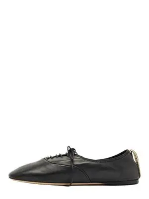 Loewe Leather Lace-up Sneakers - Black