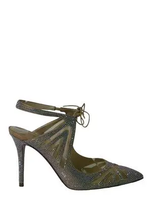 Rene Caovilla Crystal-embellished Heeled Pumps - Silver