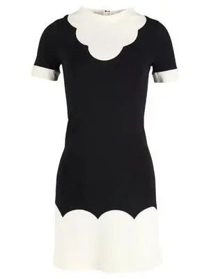 Moschino Scalloped Mini Dress - Black