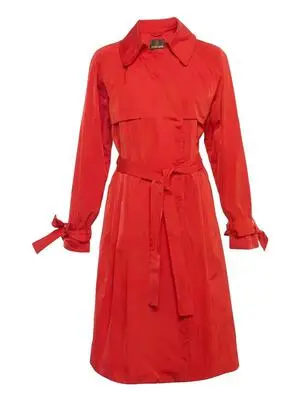 Roberto Cavalli Long-sleeve Belted Coat - Red