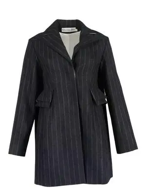 Dior Pinstripe Single-breasted Blazer - Grey