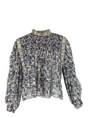 ISABEL MARANT VINTAGE Vintage Floral-print Blouse - Blue