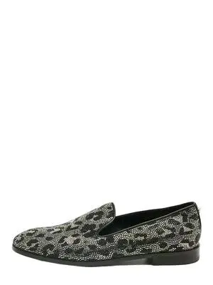Versace Crystal-embellished Loafers - Black