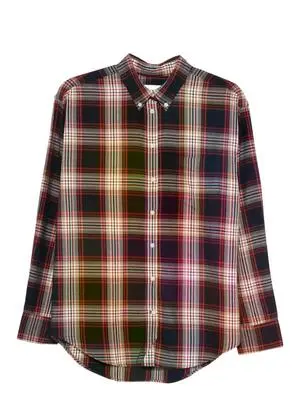 Gant Checked-pattern Flannel Shirt - Blue