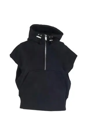 Givenchy Half-zip Short-sleeve Hoodie - Black