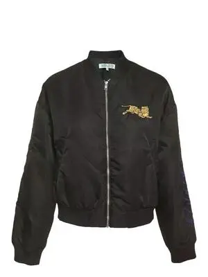 Kenzo Tiger-appliqué Bomber Jacket - Black