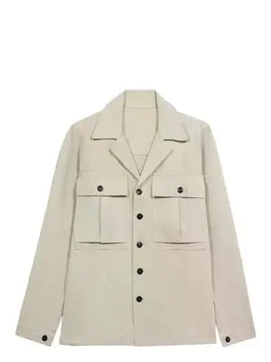 FORTELA Patch-pockets Overshirt - Neutrals