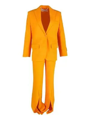 Off-White Slit Jacket Suit - Orange