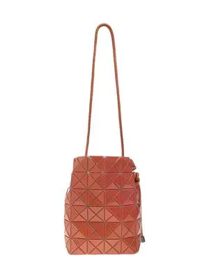 Issey Miyake Geometric Pattern Drawstring Bucket Bag - Orange