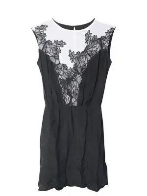 Sandro Lace-detail Sleeveless Dress - Black