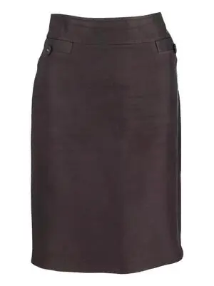 Bottega Veneta Cotton Pencil Skirt - Grey